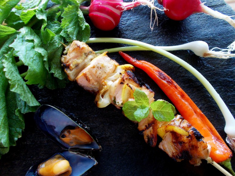 Σολομός σουβλάκι | Food Collection