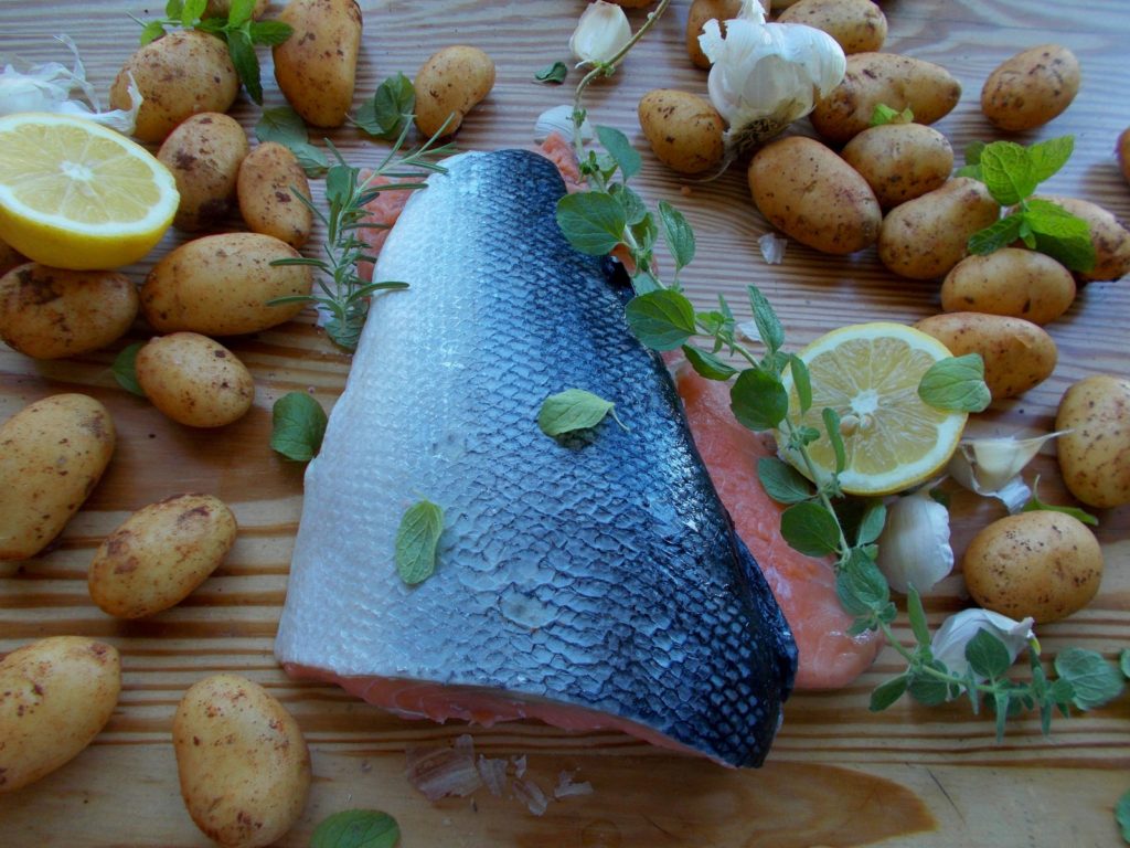 Σολομός με πατατούλες στο φούρνο | Food Collection